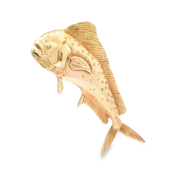 14k Yellow Gold Mahi Mahi Pendant