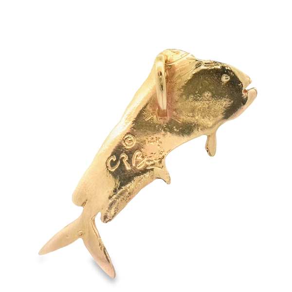 14k Yellow Gold Mahi Mahi Pendant